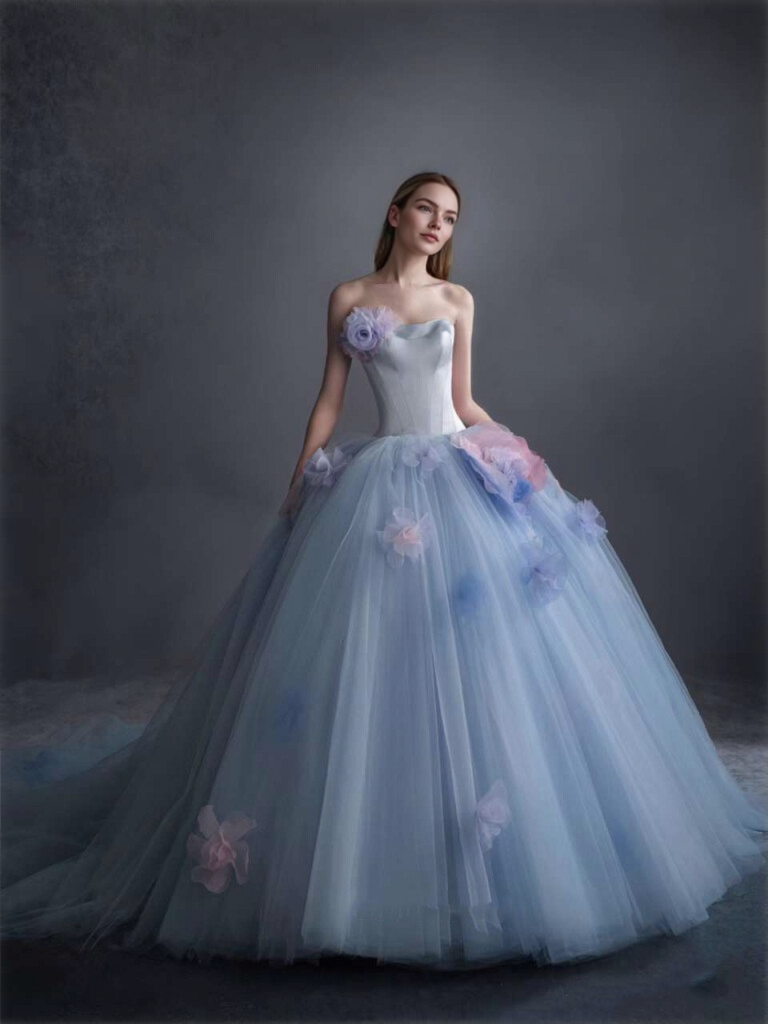 Dreamy Fluffy Dress for Photo Shoots Bridal Shower Dress Colored Weddi ...